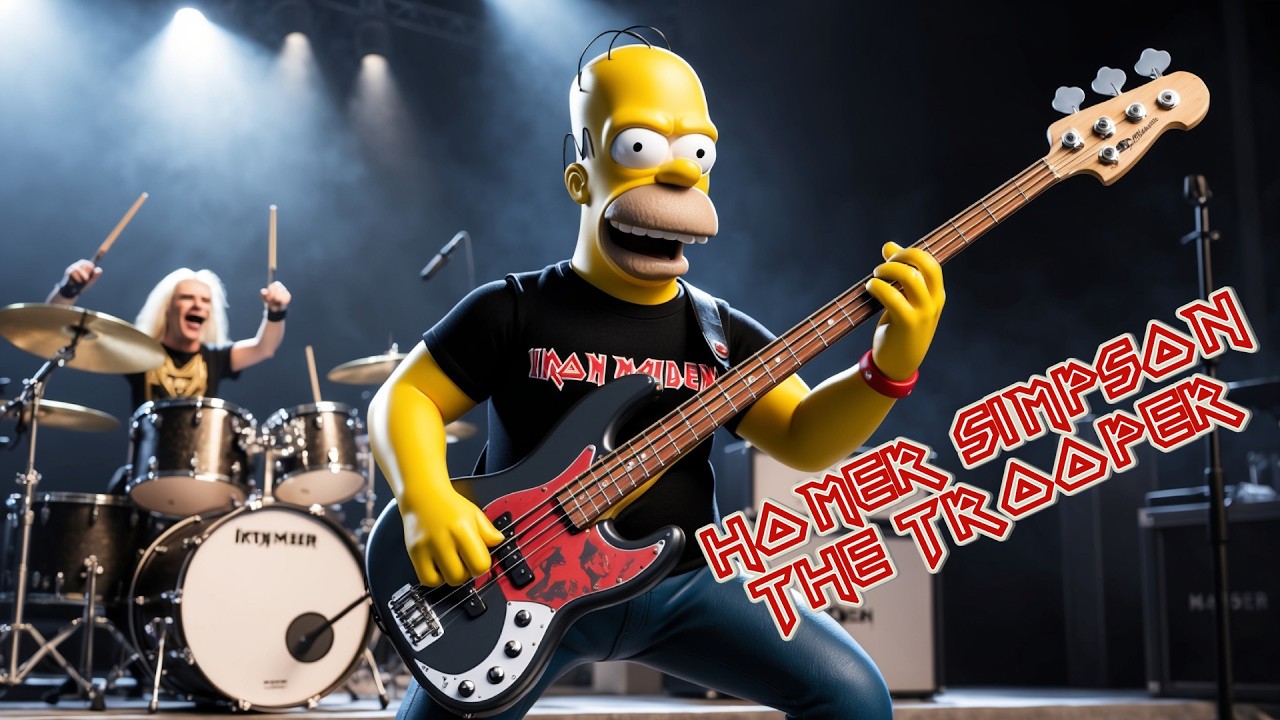 Homer Simpson Covers The Trooper by Iron Maiden | Epic Animation The ...
