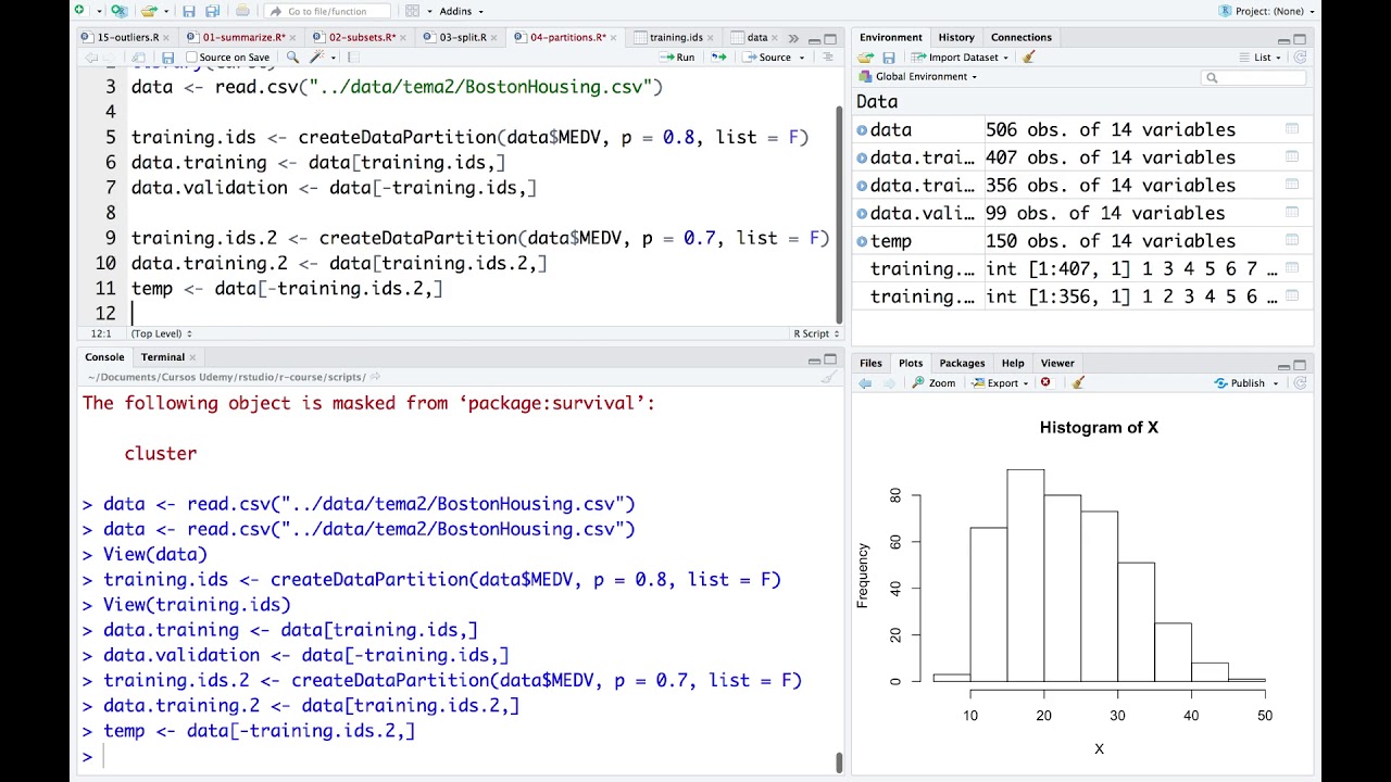 17 - Hacer una partición de un data set en RStudio - YouTube