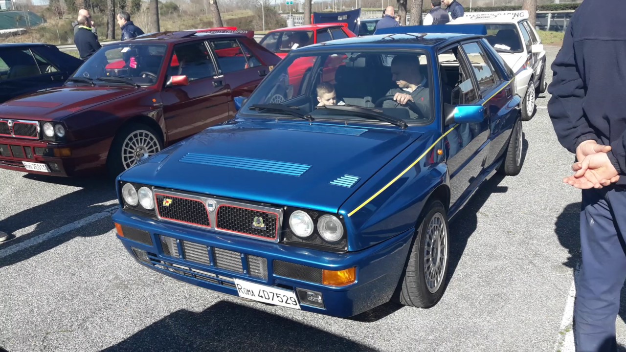 LANCIA DELTA EVOLUZIONE HF INTEGRALE EVOLUZIONE BLU LAGOS - YouTube