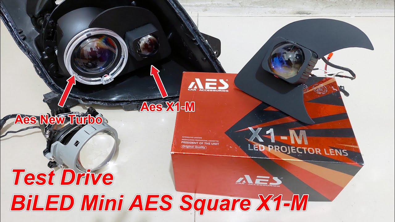 Test Drive BiLED Mini AES Square X1-M - YouTube