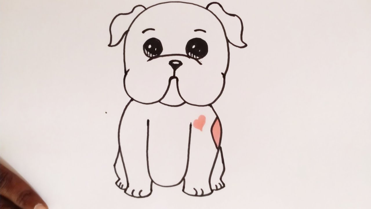 how to draw dog / dog drawing / puppy drawing / kutta Ka Chitra - YouTube