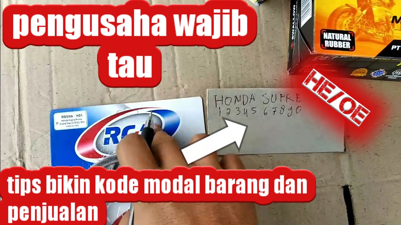 Cara bikin kode harga barang dengan mudah.. kode barang bengkel,(kode ...