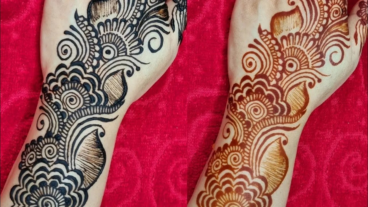 Wedding special back hand mehndi design for full hand-gulf mehndi ...