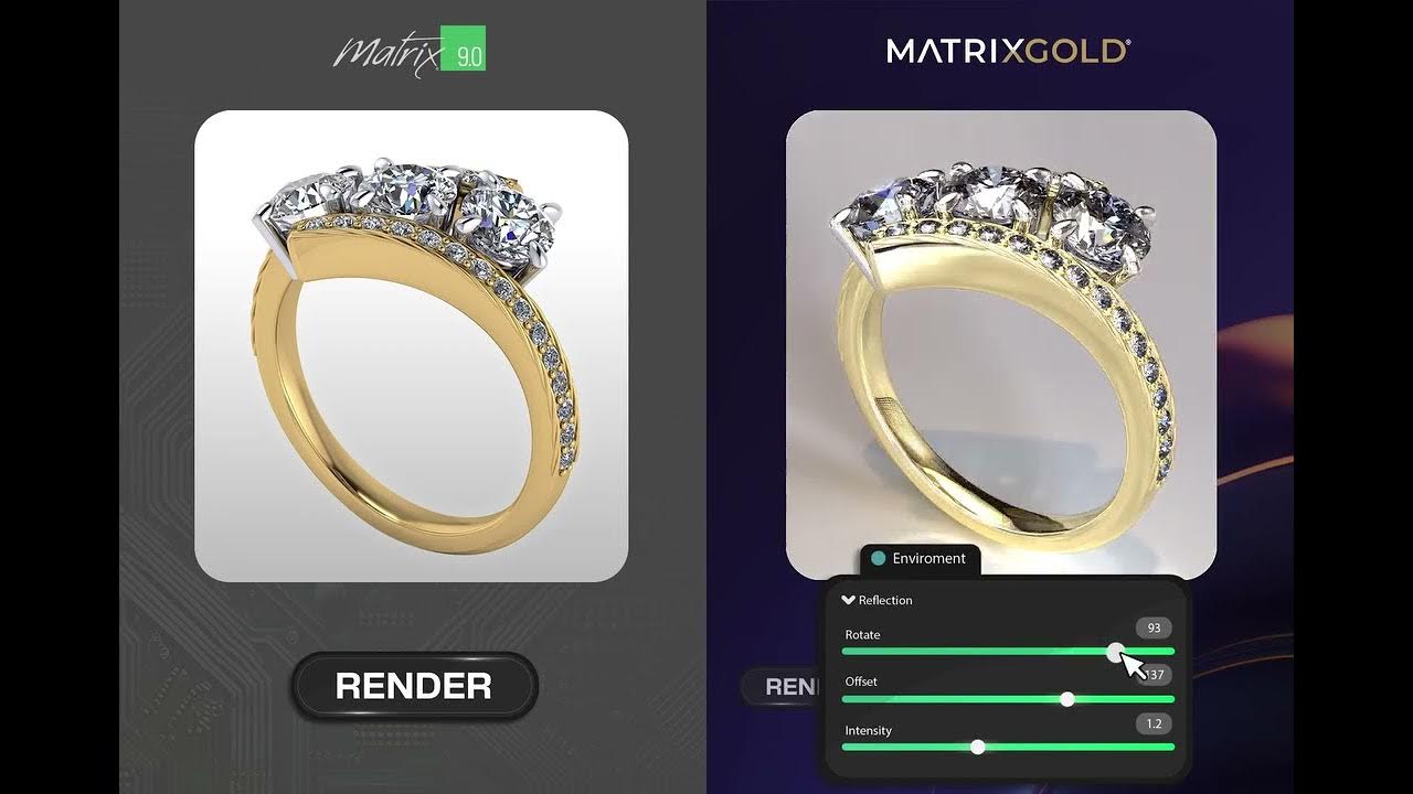 MatrixGold Rendering vs. Matrix 9 Rendering - YouTube