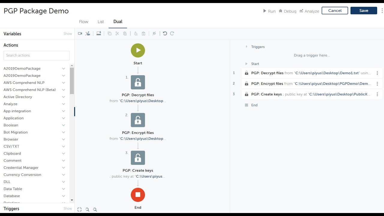 Automation Anywhere A2019 Pgp Package Youtube