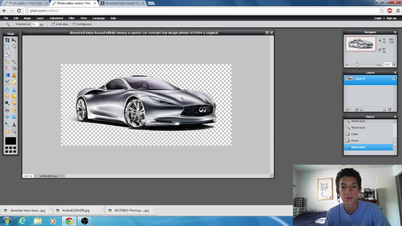 Pixlr Tutorial #1 - Transparent Image Background - YouTube