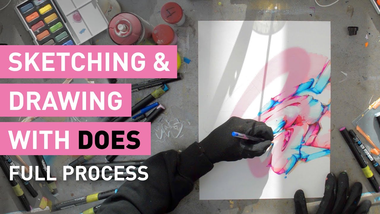 DOES - Letter 'S' | Sketching & Drawing with DOES (Full process video ...