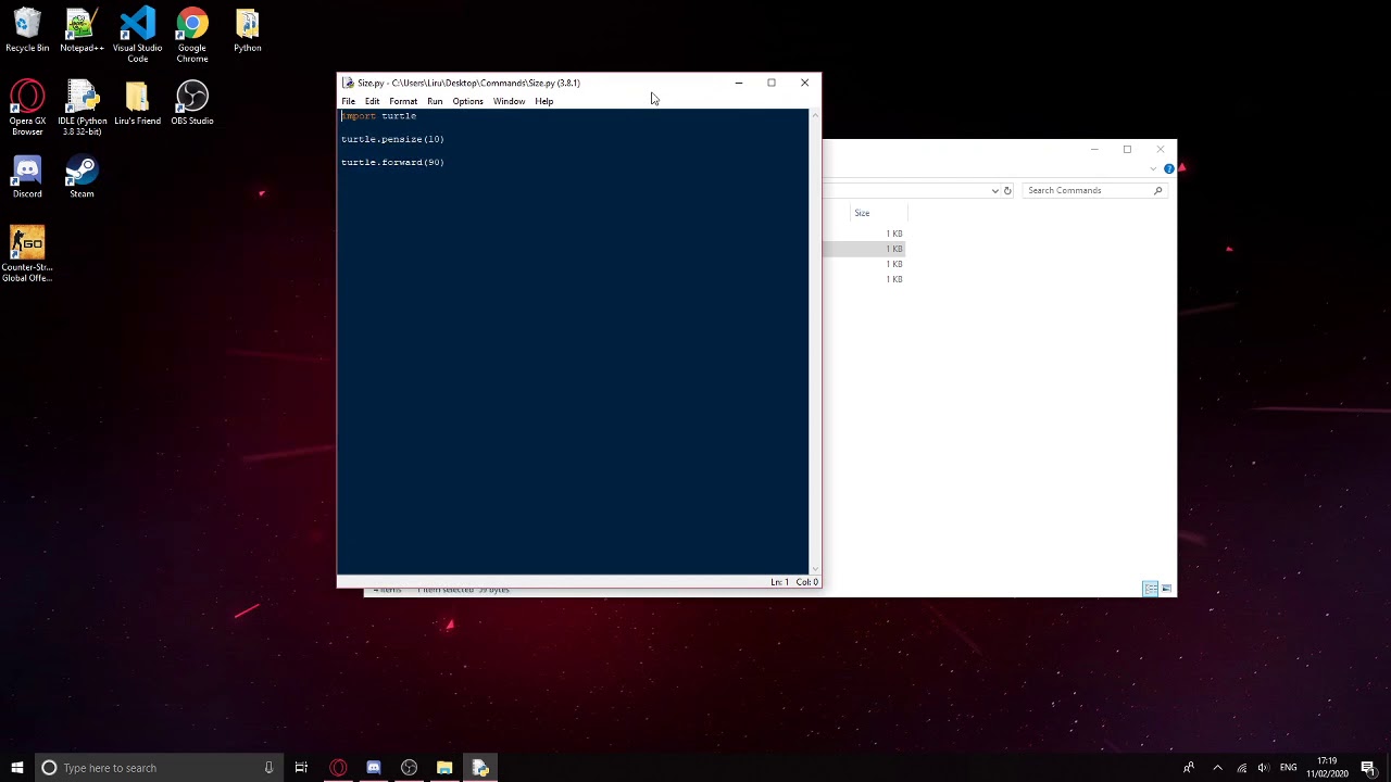 Idle Python 3 8 Turtle Commands Youtube