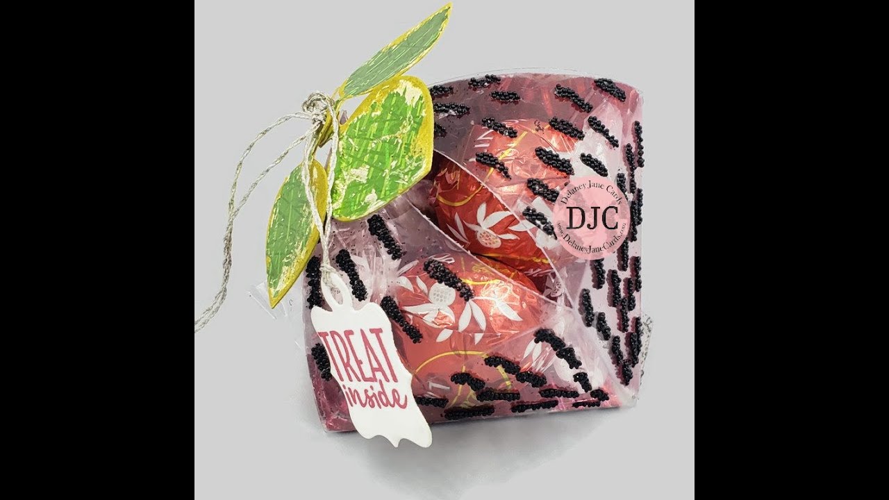 HOW TO CREATE A STRAWBERRY SHAPED CANDY BOX FROM AN ORNAMENT DIE - YouTube