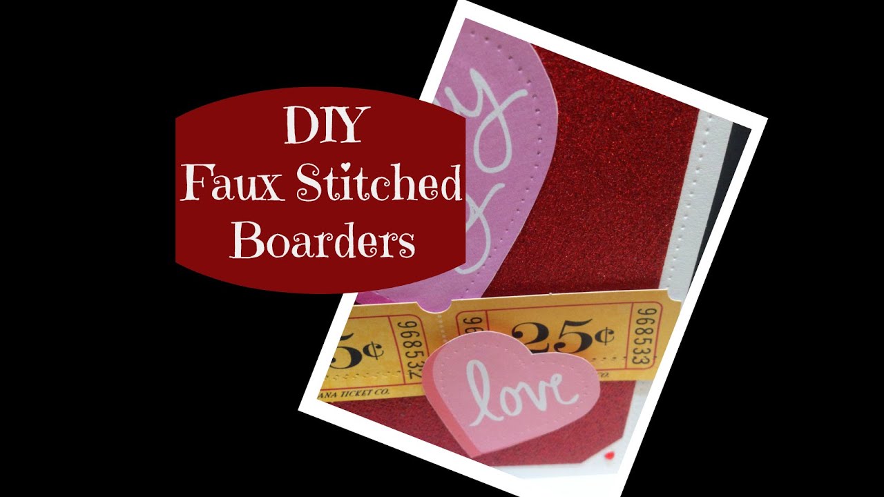 DIY Faux Stitched Borders for Cardmaking - YouTube