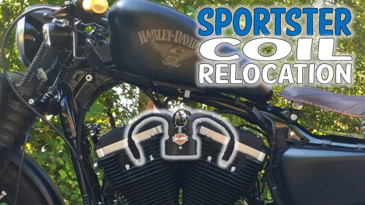 DK Custom Coil Relocation Harley Sportsters 95-Up - YouTube