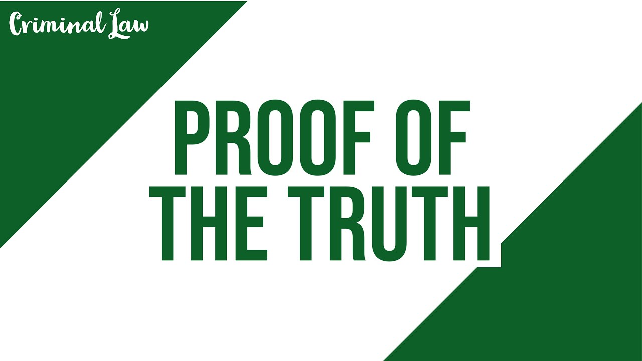 [Article 361] Proof of the truth: Criminal Law Discussion - YouTube