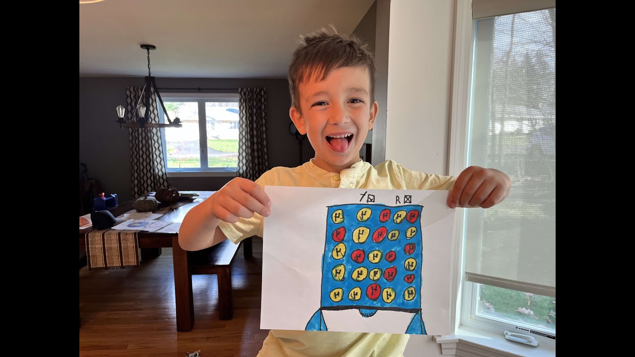 How to Draw a Connect Four Game - YouTube