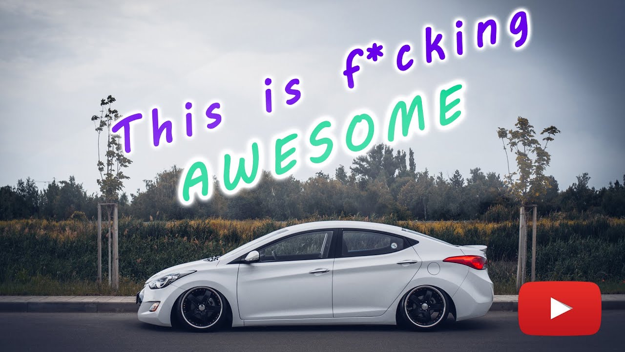 slammed hyundai elantra kdm stance project on airlift - YouTube