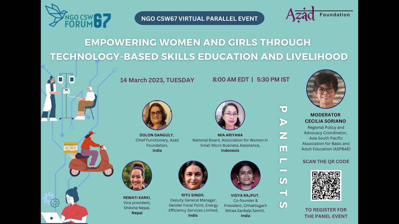 NGO CSW 67- Virtual Parallel Event hosted by Azad Foundation, 14 March ...