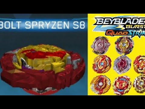BORD SPRYZEN S8 + ALL SPRYZEN QR CODE BEYBLADE BURST QUADSTRIKE APP ...