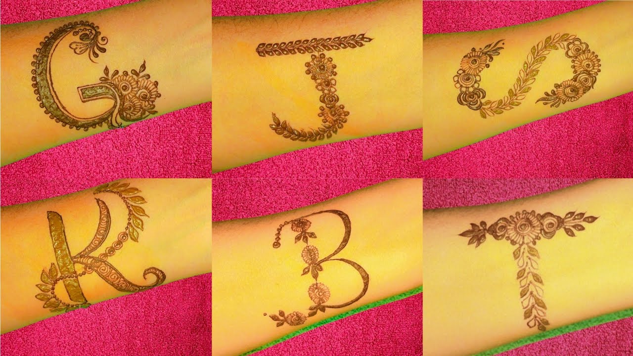 Alphabet 🔤 mehndi design | Tattoo designs |Easy Henna tutorial | # ...