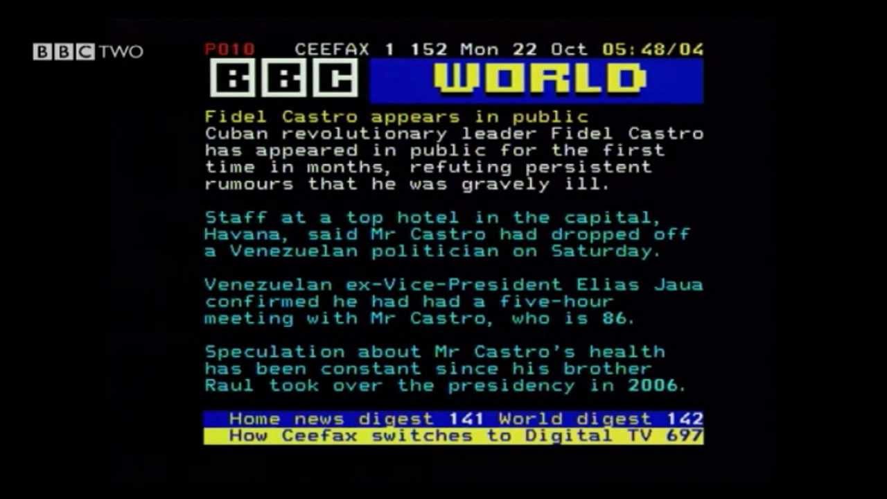 The final Pages From Ceefax in full, 22/10/12, BBC Two - YouTube