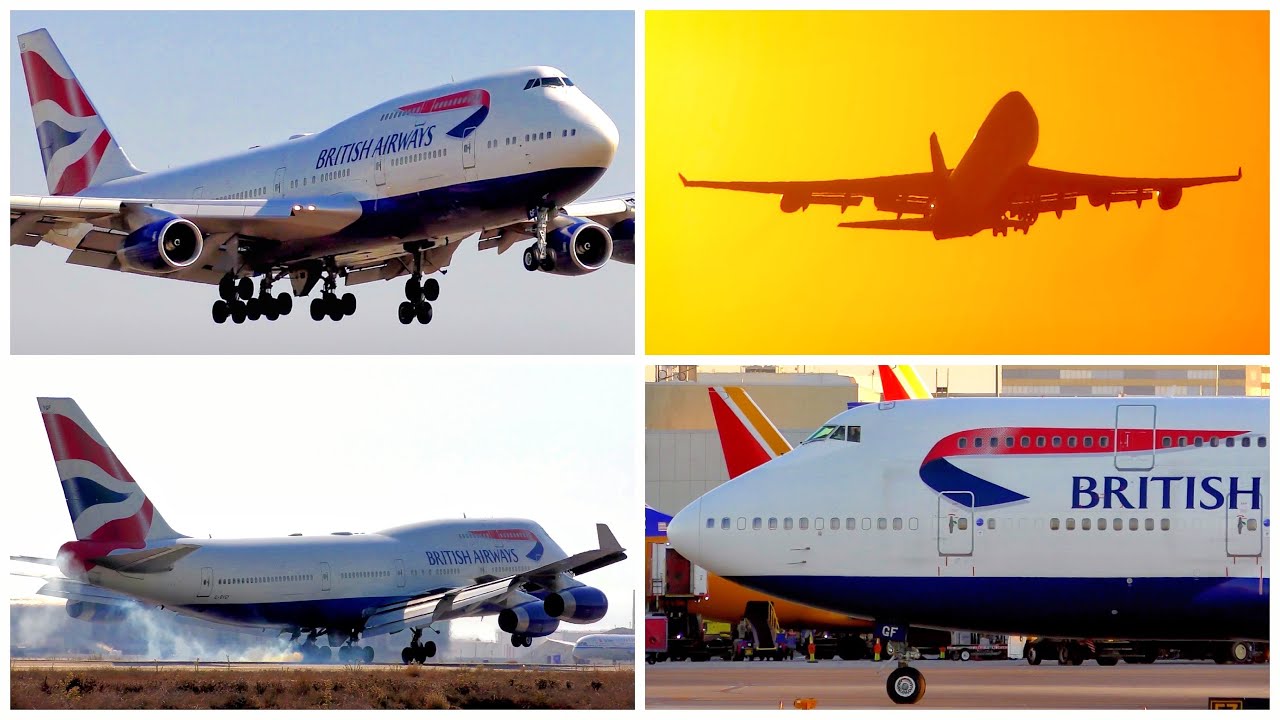 "SPEEDBIRD" BRITISH AIRWAYS BOEING 747 AT LAX - PLANE SPOTTING ...