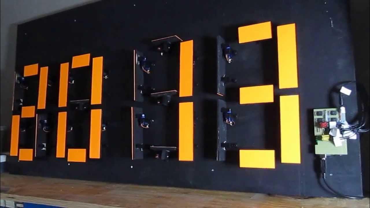 Servo Driven 7-segment Display - COMPLETED! - YouTube