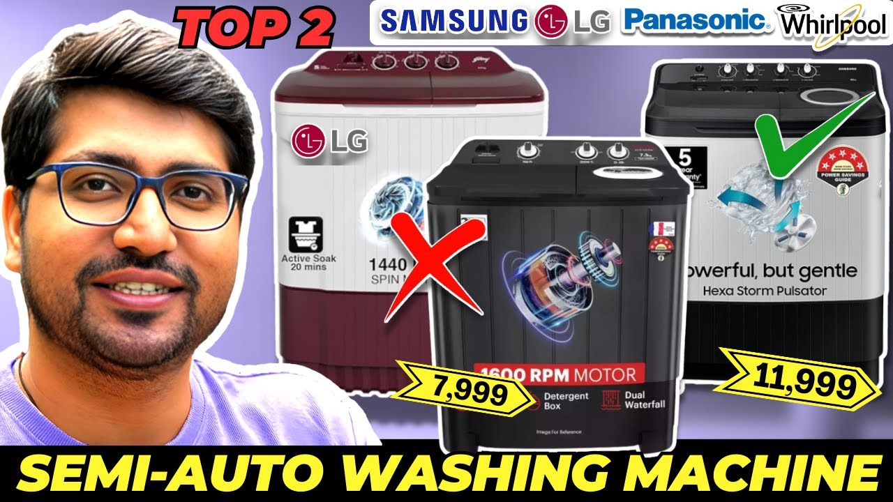 Top 2🔥Best Semi Automatic Washing Machine under 10000🔥Best Washing ...