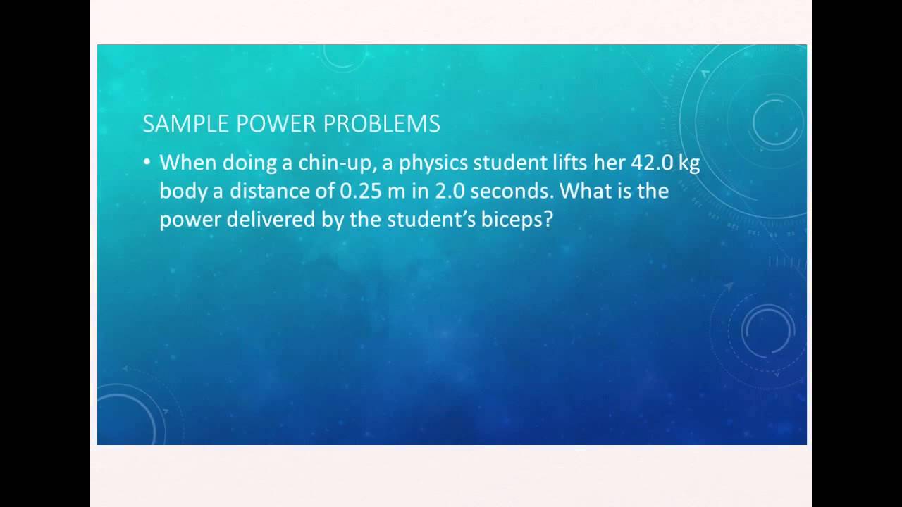 Power Sample Problems - YouTube