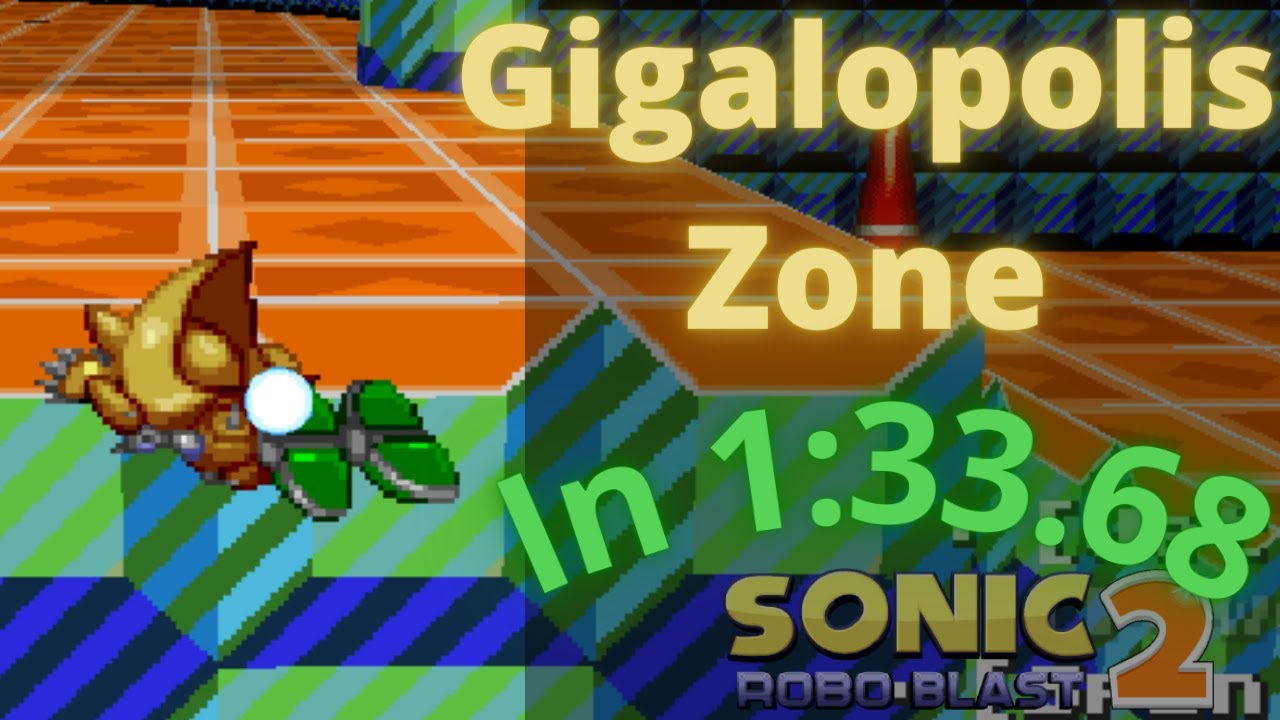 Gigalopolis In 1:33.68 as Golden Metal Sonic (PB) SRB2 - YouTube