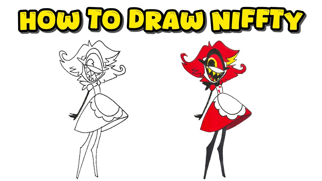 How to Draw Niffty from Hazbin Hotel – Easy and Quick Drawing Guide ...