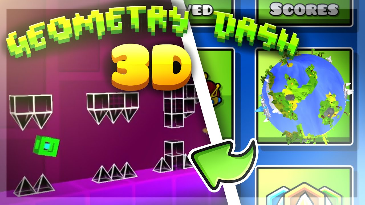 este MOD convierte tu GEOMETRY DASH en 3D 🔥 - YouTube
