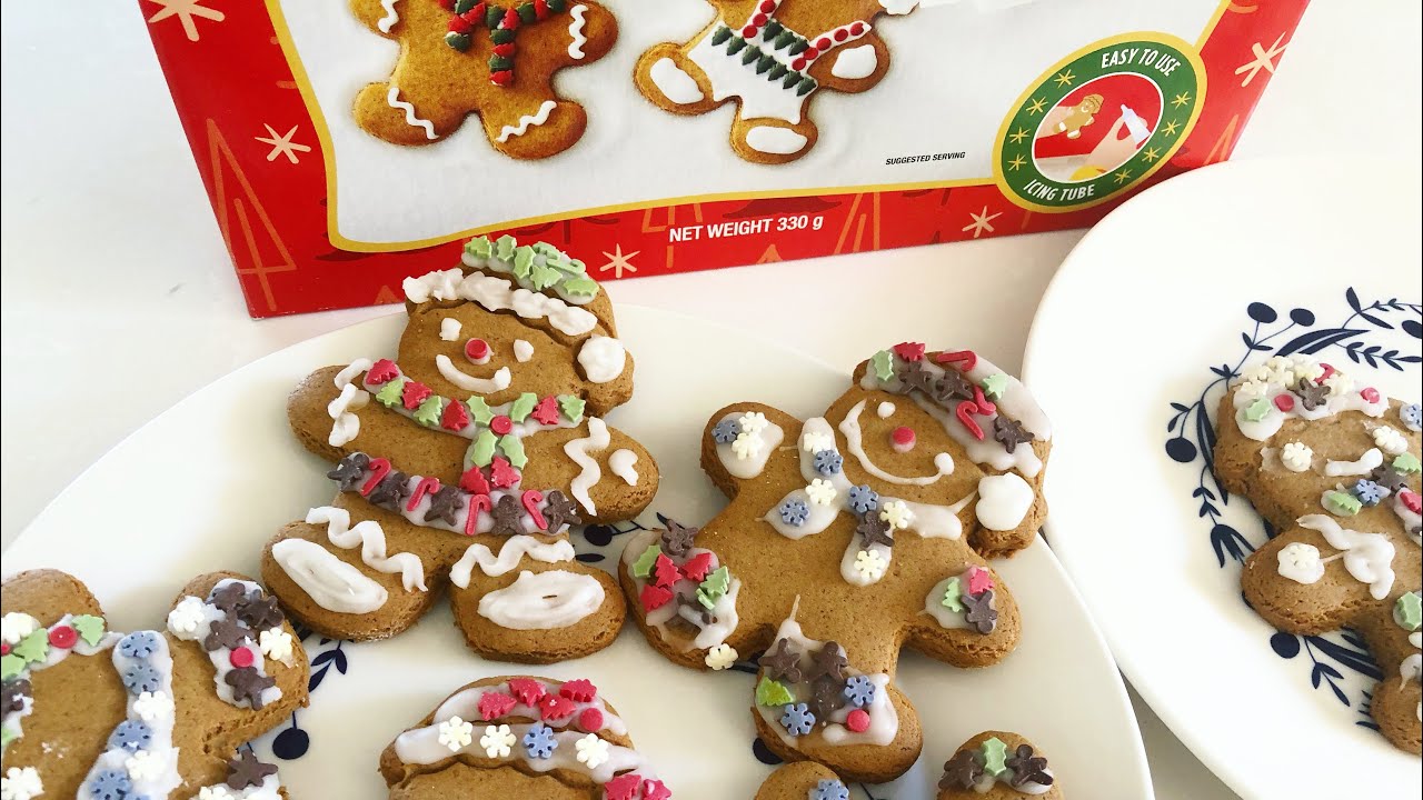 🎄DIY Gingerbread Man Cookies | Christmas cookie decorating - gift ideas ...