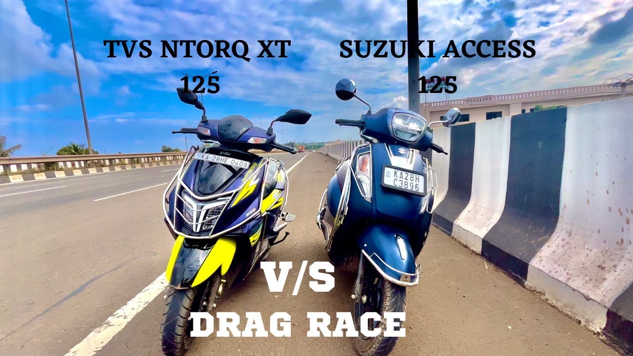 Suzuki Access 125 V/S TVS Ntorq 125 xt race | drag race | top speed ...