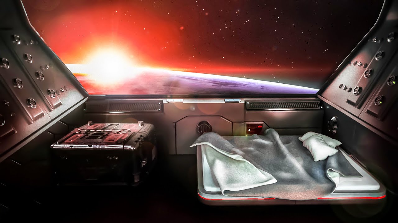 Deep Space Outpost 🪐 Starship White Noise for Sleep 🌌🌠 10 Hours ...