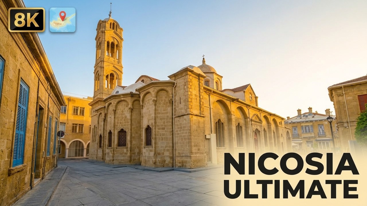 Nicosia Cyprus 8K Streets and Points of Interest Tour - YouTube
