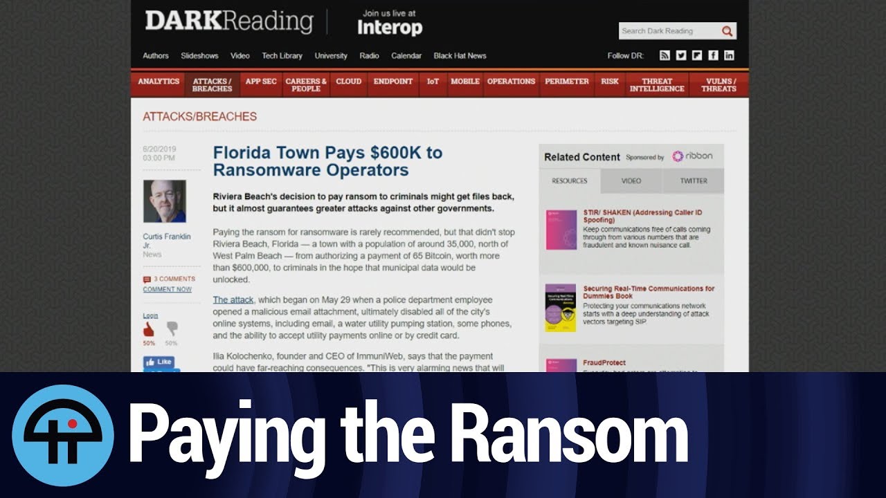 When Is It OK To Pay the Ransom for Ransomware? - YouTube