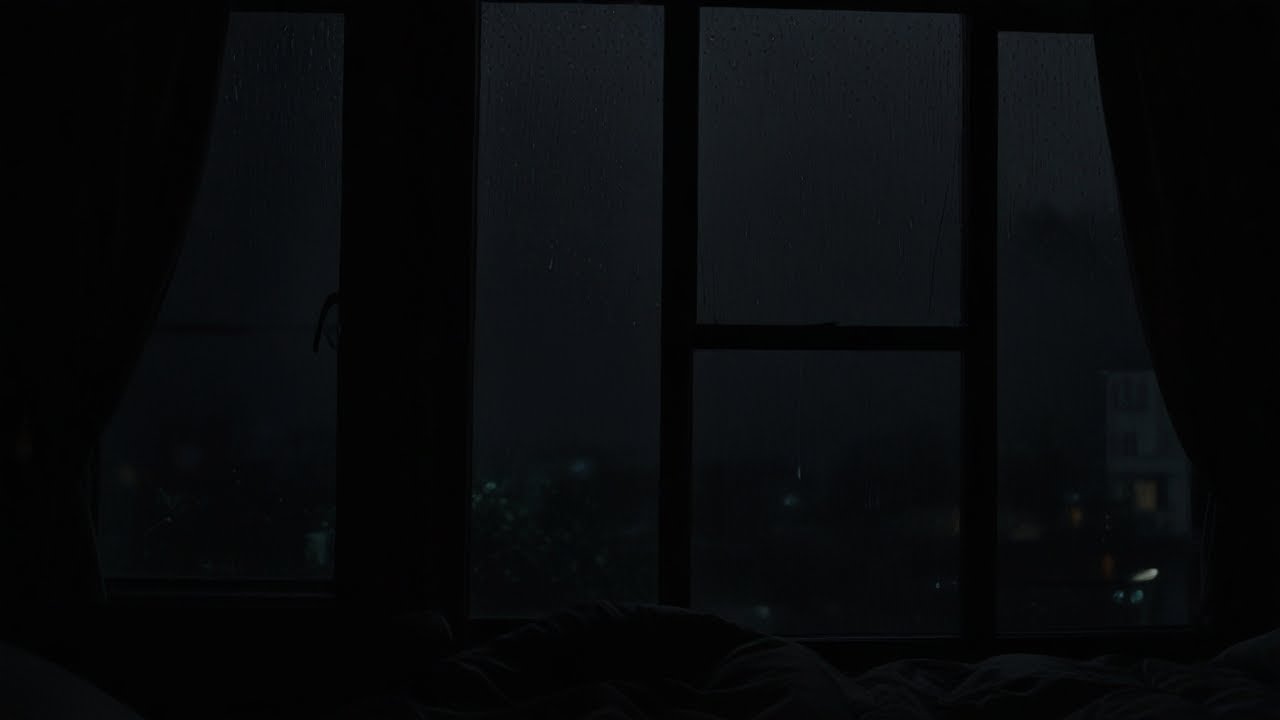 Black Window | Enjoy a Sleepy Night in Bedroom Overlooking Pine Forest ...