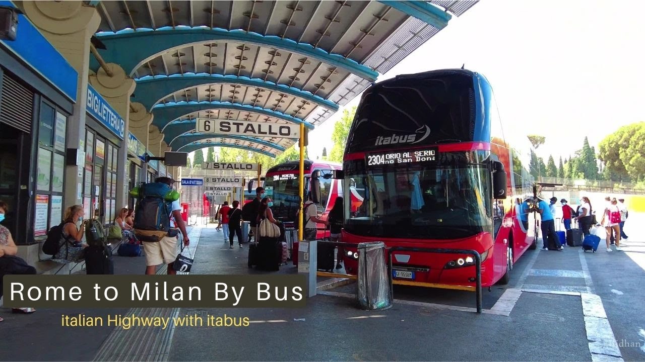 The Italian Highway 🇮🇹 | Rome to Milan Bergamo by Bus | Itabus - YouTube
