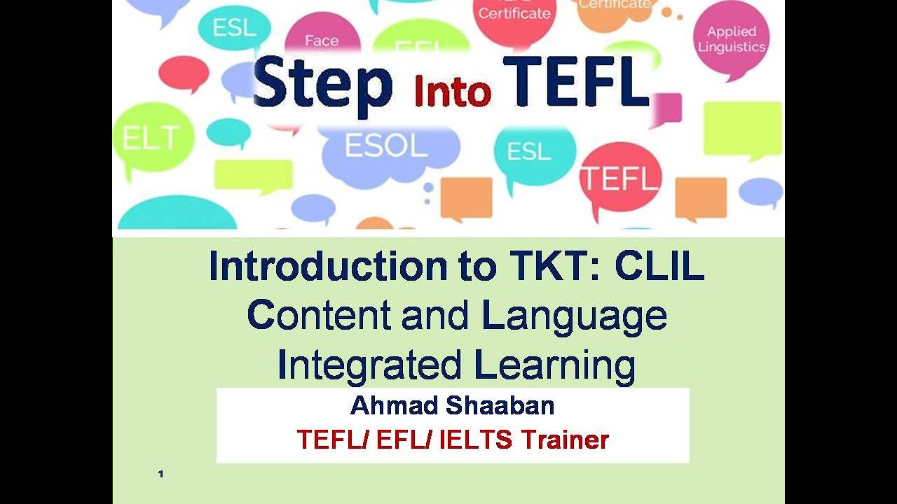 TKT : CLIL for EFL Teachers and Subject teachers Part 1 - YouTube