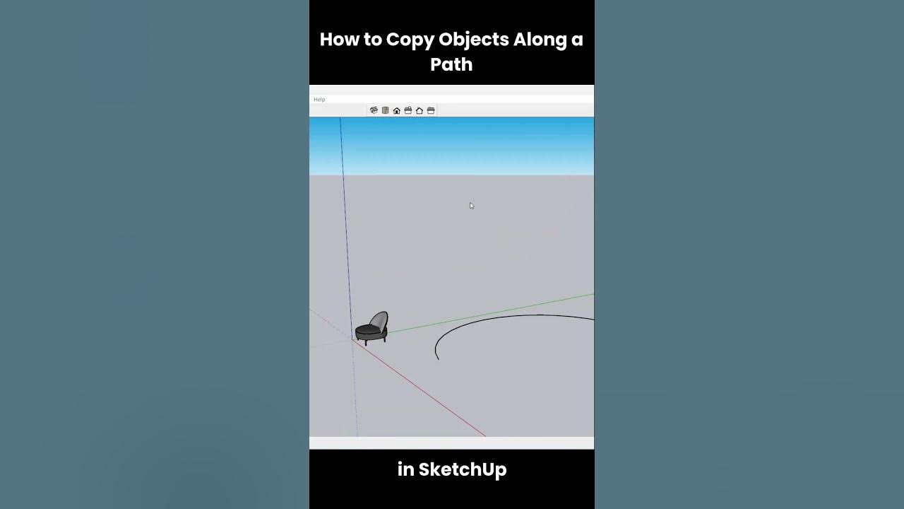 How to Copy Objects Along a Path in SketchUp | Easy Tutorial #shorts #sketchup - YouTube