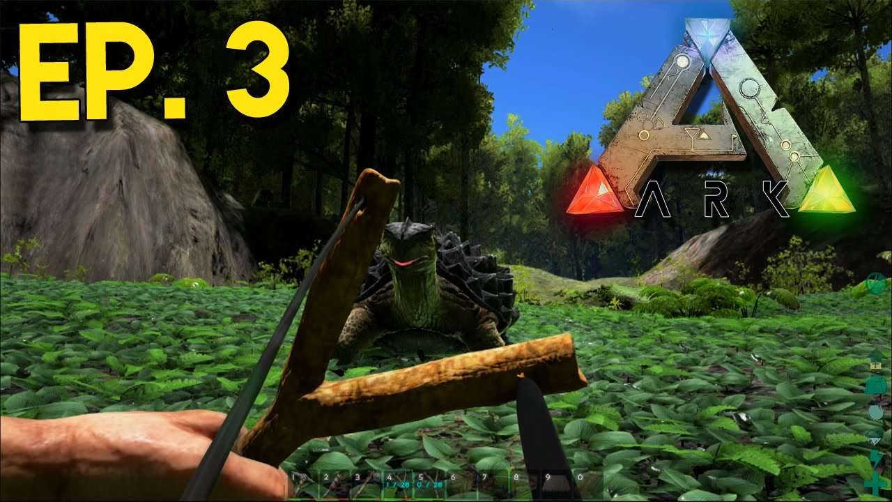 ARK Survival Evolved Gameplay - Taming A Dino! Episode 3 - YouTube