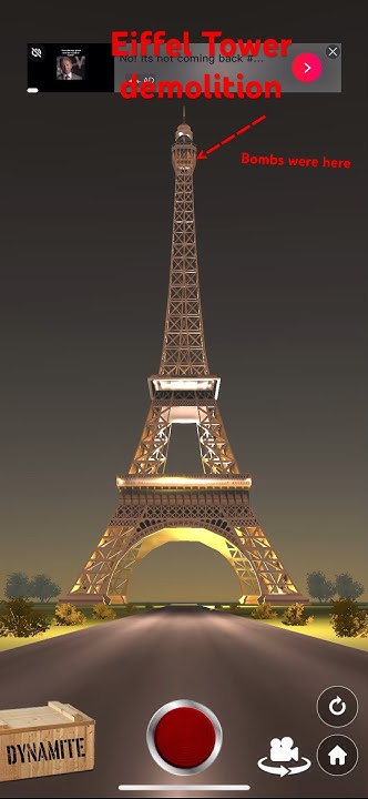 Eiffel Tower demolition simulation - YouTube