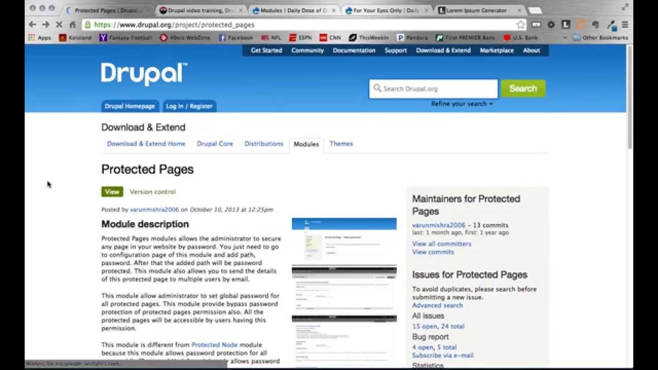Drupal 7 Protect Pages Module Daily Dose Of Drupal Episode 180 Youtube 6091