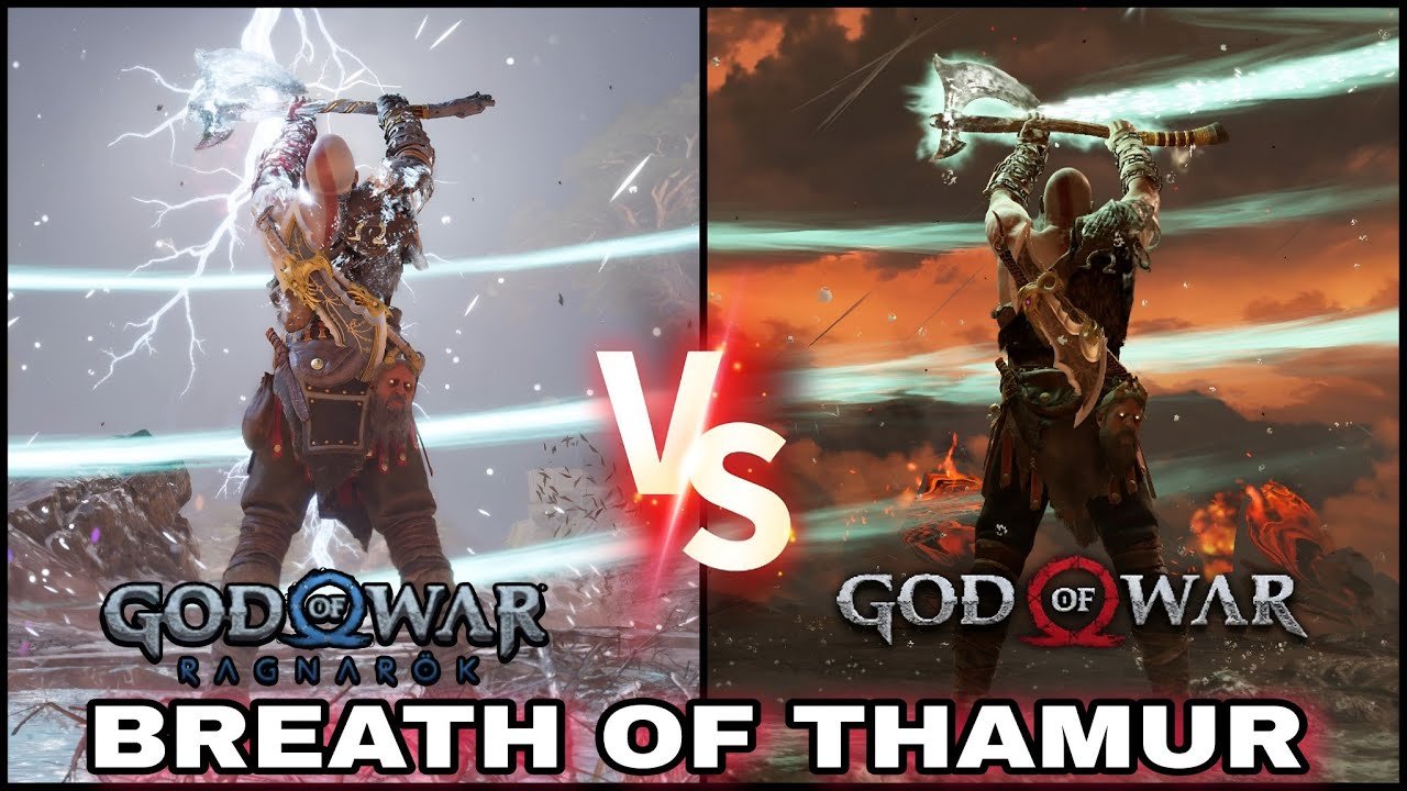 BREATH OF THAMUR | GOD OF WAR VS GOD OF WAR RAGNAROK - YouTube
