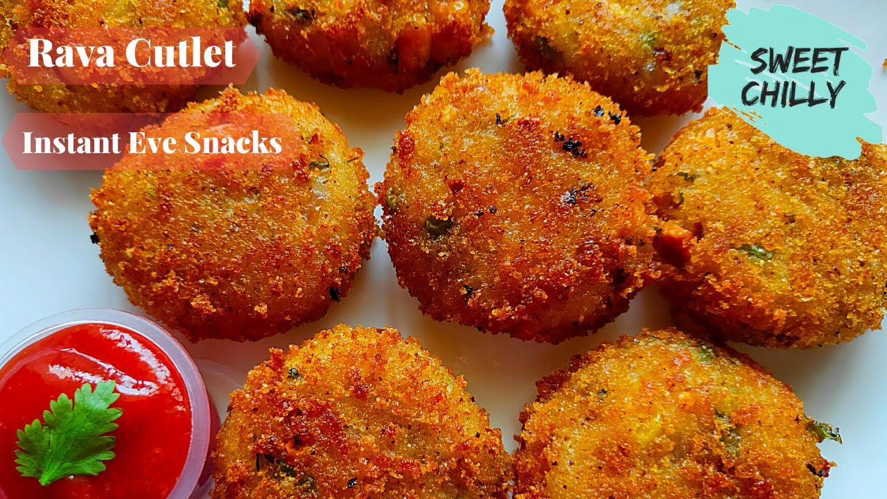 Veg Rava Cutlet recipe | Crispy Cutlet | Easy Suji Cutlet | New Snacks ...
