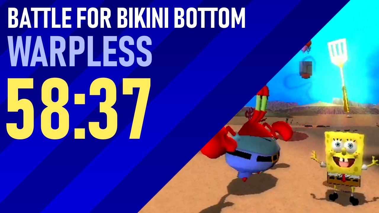 BfBB Warpless in 58:37 - PB (2/11/2022) - YouTube