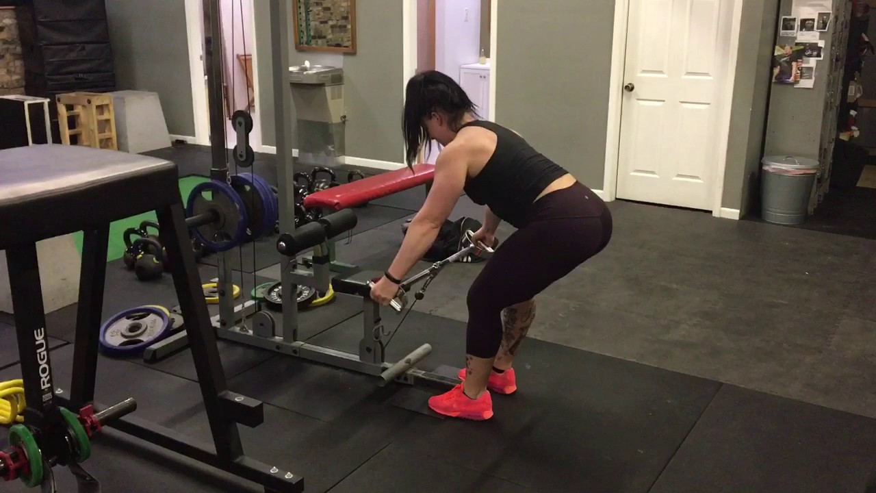Low to high cable wide grip row - YouTube