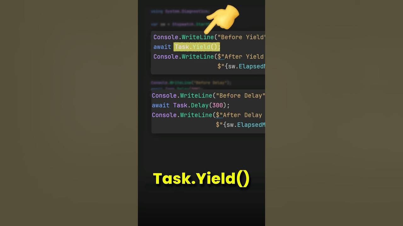 The magic of Task.Yield in C# - YouTube