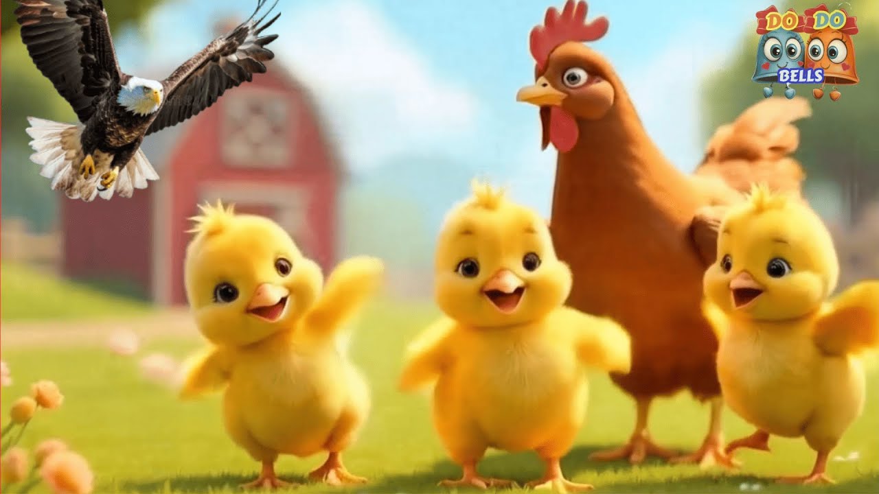 A Brave Hen and An Eagle | @DODOBELLS | Nursery Rhymes & Kids Story ...