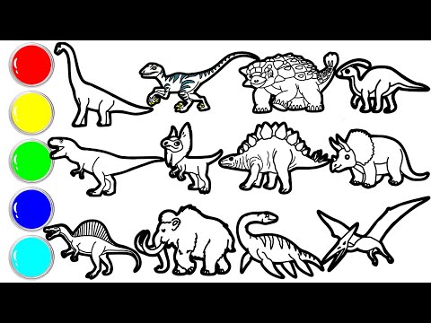 Amazing Prehistoric Creature Drawings in Just Minutes! Brachiosaurus, Velociraptor, Ankylos,T Rex
