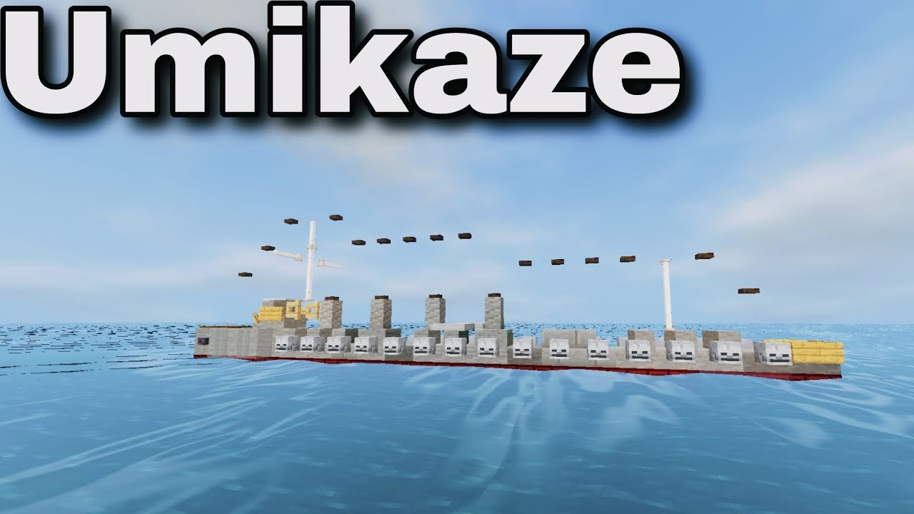 Umikaze (Destroyer) | Minecraft Tutorial | 1:5 Scale - YouTube