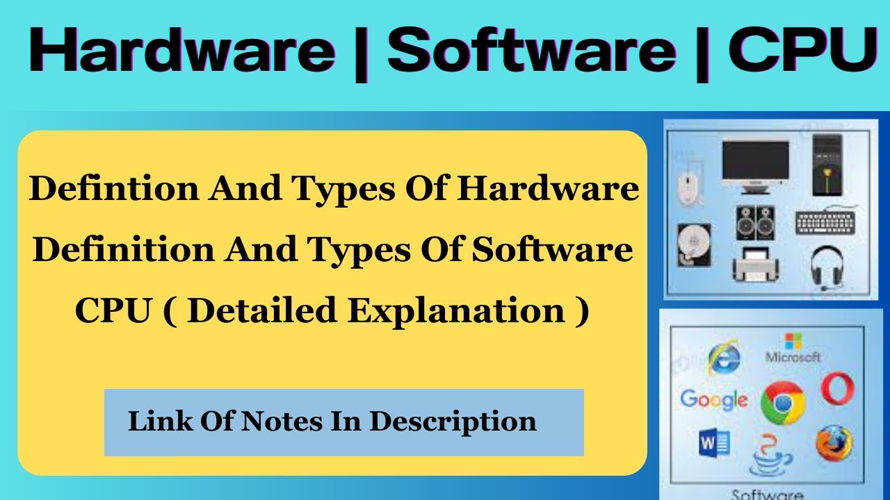 Hardware | Software | CPU | Computer Hardware and Software in Hindi ...
